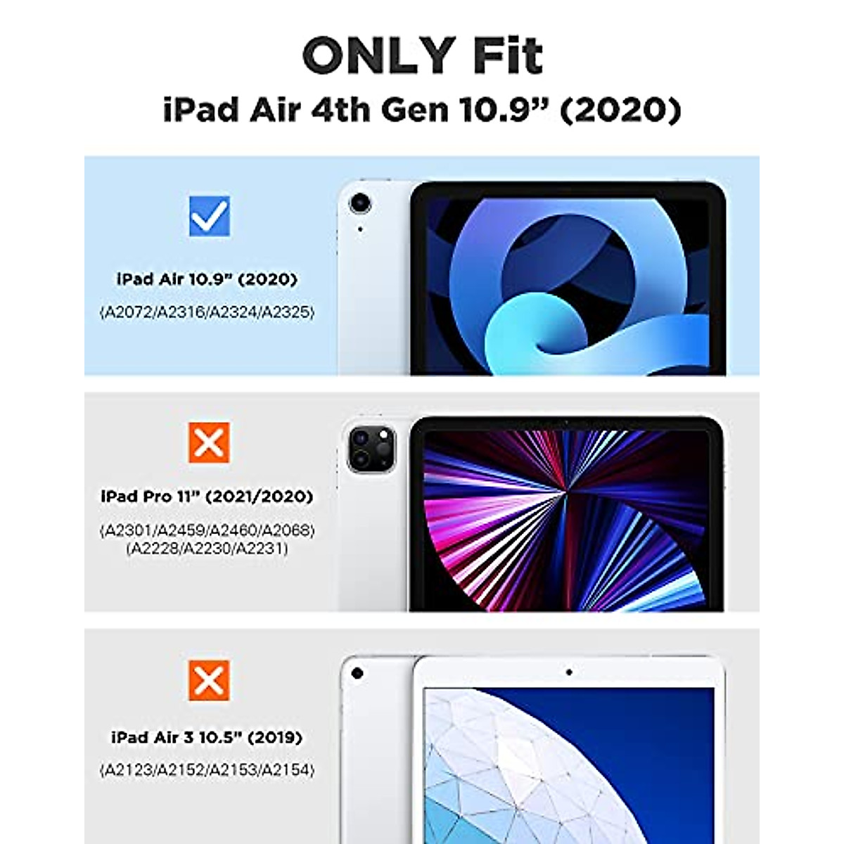 TiMOVO Case for iPad Air 5th/4th Generation 10.9 inch, iPad Air 5/4 Case with Pencil Holder, [Support Apple Pencil Charging and Touch ID], Clear Transparent Case with Auto Wake/Sleep, Sky Blue