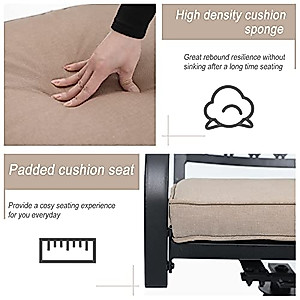 Sophia & William Patio Dining Set 9 Pieces Outdoor Metal Furniture Set, 8 x Swivel Patio Dining Chairs with 1 Expandable 6-8 Person Table for Lawn Garden Pool