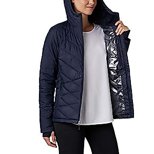Columbia Women's Heavenly Hooded Jacket,Dark Nocturnal,1X