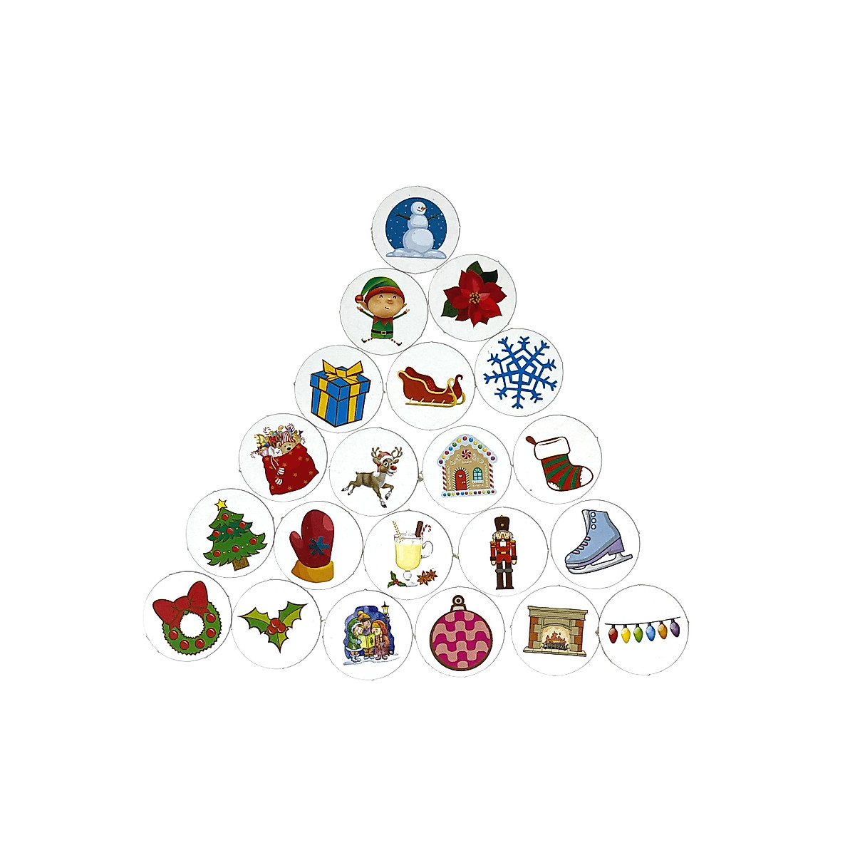 Regal Games - Holiday Bingo Set - Family Size Game Kit - Includes 10 Bingo Cards, 168 Bingo Marking Chips, 24 Calling Chips - 8” x 7” Cardstock