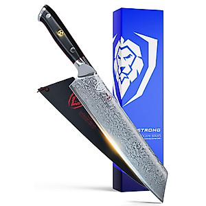 Dalstrong Kiritsuke Chef Knife - 8.5 inch - Shogun Series Elite - Damascus - Japanese AUS-10V Super Steel Kitchen Knife - Premium Black G10 Handle - Razor Sharp Knife - Chef's Knife - w/Sheath