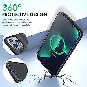 Battery Case for iPhone 13 Pro Max [8600mAh] Portable Rechargeable Charger Case Extended Battery Pack for iPhone 13 Pro Max Protective Charging Case (6.7 inch) with Tempered-Glass Screen Protector