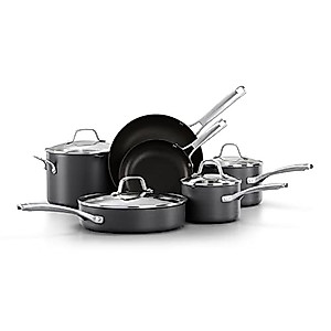 Calphalon Classic Hard-Anodized Nonstick Cookware, 10-Piece Pots and Pans Set