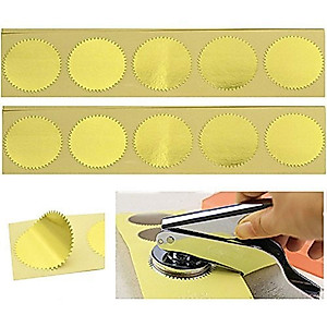 UNIQOOO 100pcs Gold Embossed Foil Blank Certificate Self-Adhesive Sealing Stickers - Perfect for Invitations, Certification, Graduation, Notary Seals, Corporate Seals, and Personalized Monogram Emboss