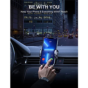 TORRAS [Biggest Clamp Car Phone Holder Mount Vent Clip [Real Thick Case Firmly] Cell Phone Holder Car Air Vent Phone Mount Universal Fit for iPhone 14 13 12 11 Pro Max Samsung Galaxy S22 Ultra Note20