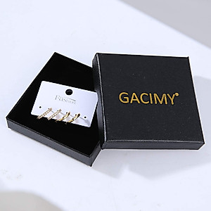 Gacimy Hoop Earrings for Women 14K Gold Cartilage Stud Small Huggie Ear Cuff, Hypoallergenic Cute 13mm Gold & Cubic Zirconia Sets