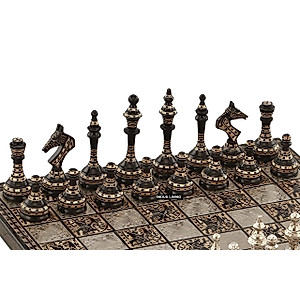Luxury & Decorative Premium Chess Board Game Set | 14 x 14 Inches | Multicolor | Collectible & Handmade Chess Set for Professionals & Adult for Tournament/for Gifting by INDUS LIVING