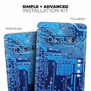 DesignSkinz Blue Cirtcuit Board V1 Protective Vinyl Decal Wrap Skin Cover Compatible with The Samsung Galaxy S20 (Screen Trim & Back Glass Skin)