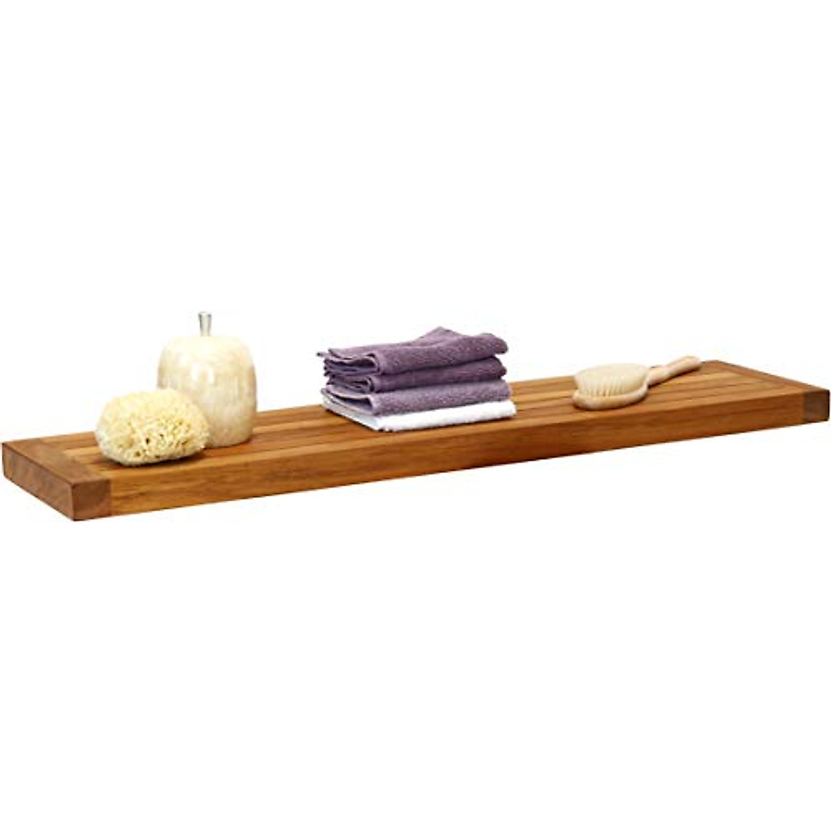 36" Moa Teak Flat Wall Shelf