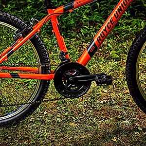 ROYCE UNION RTT 24" Mens 21-Speed Mountain Bike, Aluminum 15 Inch Frame, Trigger Shift, Matte Tangerine (74408)
