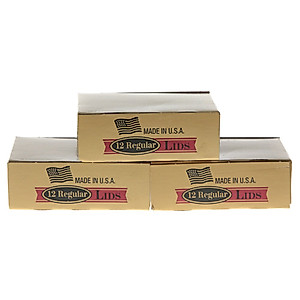 Golden Harvest Regular Canning Lids 3 Packs of 12 (36 Total Lids)
