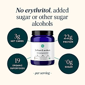 Ora Organic Vegan Protein Powder - 22g Plant Based Protein Powder for Women and Men | Keto Friendly, Gluten Free, Paleo, Dairy-Free, Gluten-Free, Soy-Free - Chocolate Flavor, 20 Servings