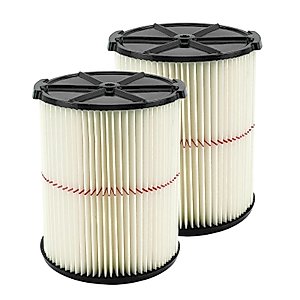 Yowlewn Replacement Cartridge Filter for Craftsman 9-38754 Red Stripe General Purpose for 5 to 20 Gallon shop vacuums CMXZVBE38754-2 Packs