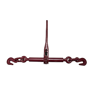 Mytee Products 5/16" Grade 70 Chain and Binder Kit | Includes (4) 5/16" - 3/8" Ratchet Load Binder & (4) 5/16" x 12' G70 Transport Chain w/Grab Hooks | 4700 lbs WLL for Flatbed Truck Trailer Tie Down