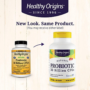 Healthy Origins Probiotic 30 Billion CFUs - Shelf Stable Probiotics for Women and Men - Supports Gut Health - Probiotics for Digestive Health - 150 Veggie Capsules