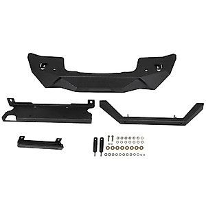 cciyu Rront Bumper and Rear Bumper Compatible for 2007-2018 for Jeep, Wrangler JK with D-ring with and Tire Carrier