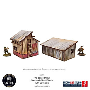 Micro Art Studio: WW2 Normandy Small Sheds with Dovecote HDF Prepainted Terrain