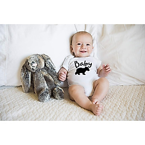 Baby Bear - Funny Baby Essentials Bodysuit - Newborn Girl Clothes Baby Boy Romper Infant Outfits (Newborn, White)