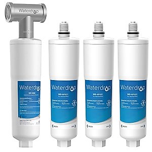 Waterdrop AP431 AP430SS Whole House Scale Inhibitor Filter, Heater Softener System and Waterdrop AP431 Replacement Cartridge for Aqua-Pure AP431 Hot Water Scale Inhibitor for AP430SS Pack of 3