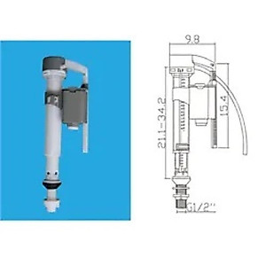 Replacement Universal Float Fill Valve Toilet Tank Kit