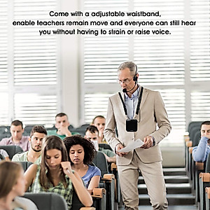 Voice Amplifier, Recbot 15W Small Portable Rechargeable Voice Amplifier for Teachers Elderly Tour Guide Classroom Training Meeting Yoga (Black)