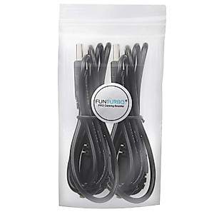 Funturbo PSP Charger Cable, PlayStation Portable Charger PSP Power Cord for Charging Sony PSP 1000 2000 3000 USB Data Cable & Charging Cord 2-in-1 (2 Pack)