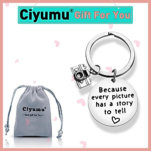 Photography Gifts for Women Men Camera Keychain Photography Lover Daughter Sister Friend Christmas Birthday Retirement Inspirational Gift for Photographer Photo Camera Lover Keyring