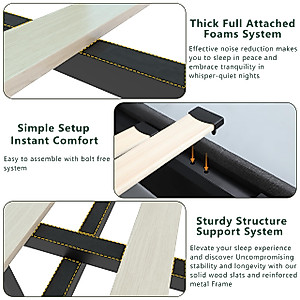 Loomie Queen Lift Up Bed Frame with Charging Station & LED Lights, Upholstered Bed with Button Tufted Wingback Storage Headboard, Hydraulic Storage, No Box Spring Needed, Wood Slats Support,Dark Grey