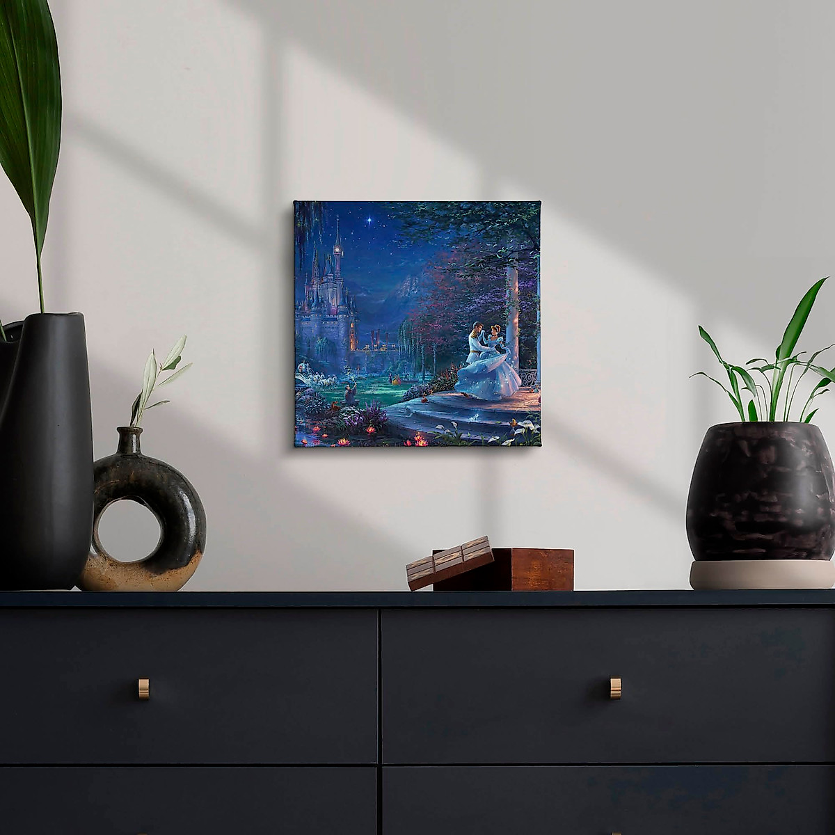 Thomas Kinkade Cinderella (Cinderella Dancing in the Starlight, 14" x 14")