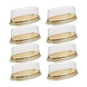 LALAFINA 10pcs Packing Cake Box Fruit Trays Disposable Serving Tray Clear Plastic Containers Clear Cake Container Mini Cupcake Boxes Cake Display Storage Box Pies Cake Box Portable Cake Box