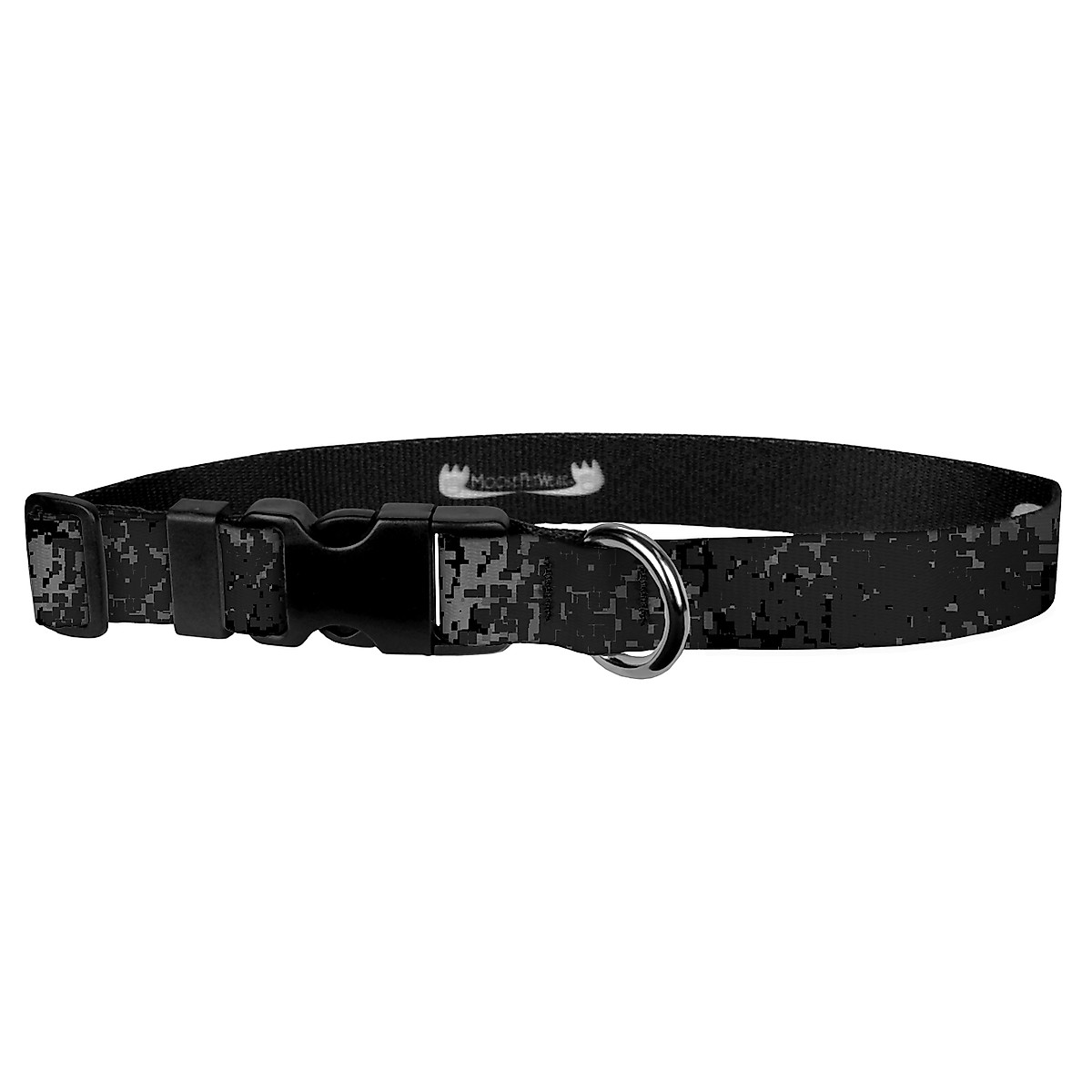Moose Pet Wear Dog Collar - Patterned Adjustable Pet Collars, Made in the USA - 3/4 Inch Wide, Medium, Digi Camo Dark