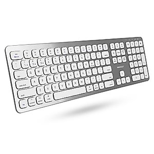 Macally Premium Bluetooth Keyboard for Mac - Multi Device - Compatible Apple Keyboard with Numeric Keypad - Wireless Keyboard for MacBook Pro/Air, Mac Mini Pro, iMac, Laptop