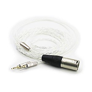 NewFantasia 4-pin XLR Balanced Male HiFi Cable Compatible with Audio-Technica ATH-R70x Professional Headphone Silver Plated Audio Upgrade Cable