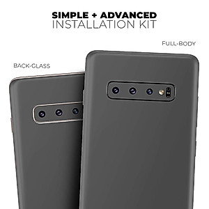 DesignSkinz Solid Dark Gray Protective Vinyl Decal Wrap Skin Cover Compatible with The Samsung Galaxy S20 (Screen Trim & Back Glass Skin)