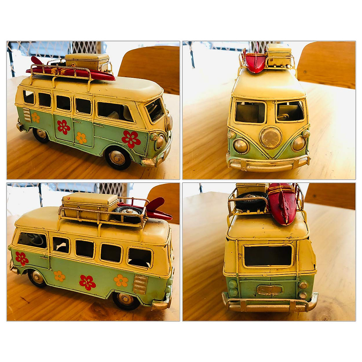 Camper Van Model 6.3 Inches Retro Classic Camper Van T1 Style Metal Beach Bus Vehicle Home Decor - Ideal Birthday Surprise for Boyfriend - Blue