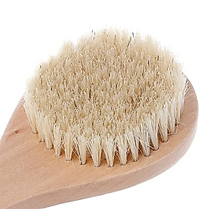 INGVY Dry Brushing Body Brush Wooden Handle Natural Bristle Dry Skin Exfoliation Body Brush Massager Dropshipping