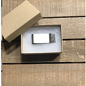 Custom engraved Money Clip initials name word wallet