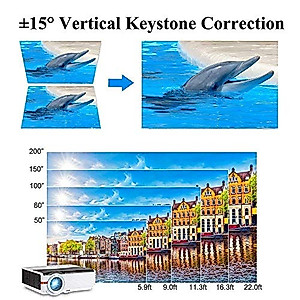 Video Projectors 1080p 4200 Lumens, HD Projector LCD LED 200" Widescreen Multimedia WXGA Home Theater Projector Work with Laptop TV Stick Xbox Bluray Player DVD Wii PS3 PS4 Outdoor Movie Proyector