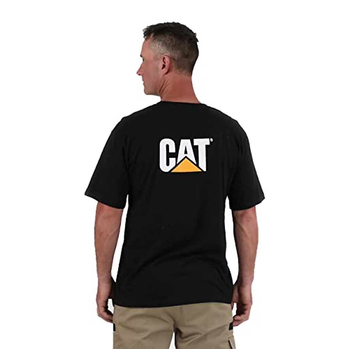Caterpillar Men's Trademark T-Shirt (Regular and Big & Tall Sizes), Black, X Large