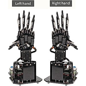 HIWONDER uHandPi Raspberry Pi Robotic Hand AI Vision Bionic Mechanical Hand with Python Programming Powered by Raspberry Pi 4B 4GB (Left Hand)