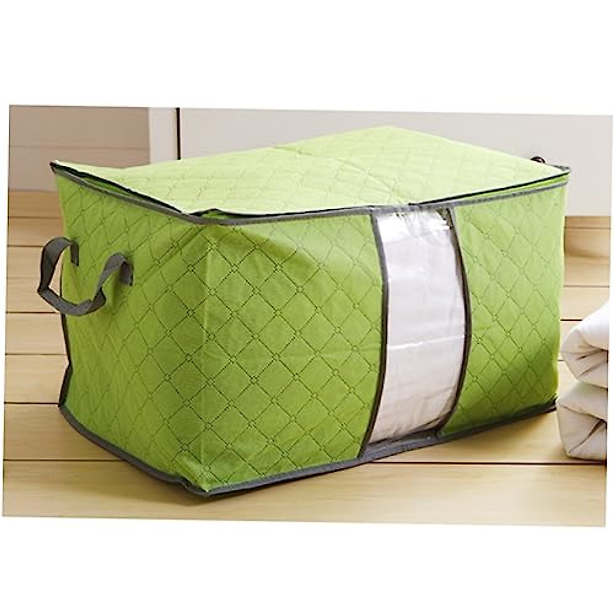 GARVALON 4pcs Quilt Storage Bag bolsas para guardar cobijas fabric clothing storage bag Foldable Closet Organizer comforter storage bag sweater storage bags container clothes