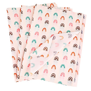 30 Pcs Rainbow Tissue Paper Cute Tissue Paper for Wrapping Gifts Pastel Tissue Paper Sheets for Packaging Gift Packing Paper Bulk for Wedding Birthday Baby Showers Christmas Festival