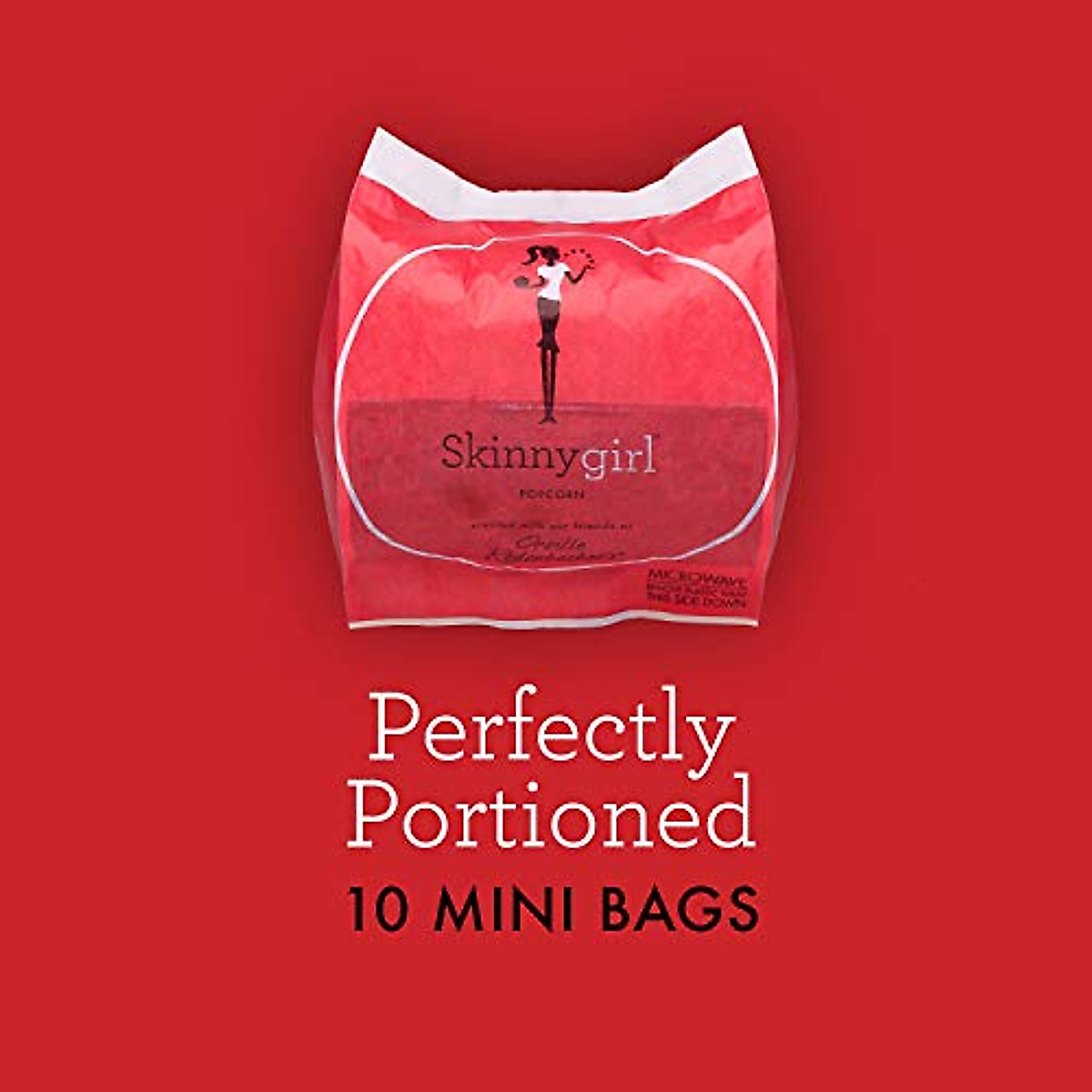 Skinnygirl Butter Flavored & Sea Salt Microwave Popcorn, 10 Count Mini Popcorn Bags (6 Boxes)