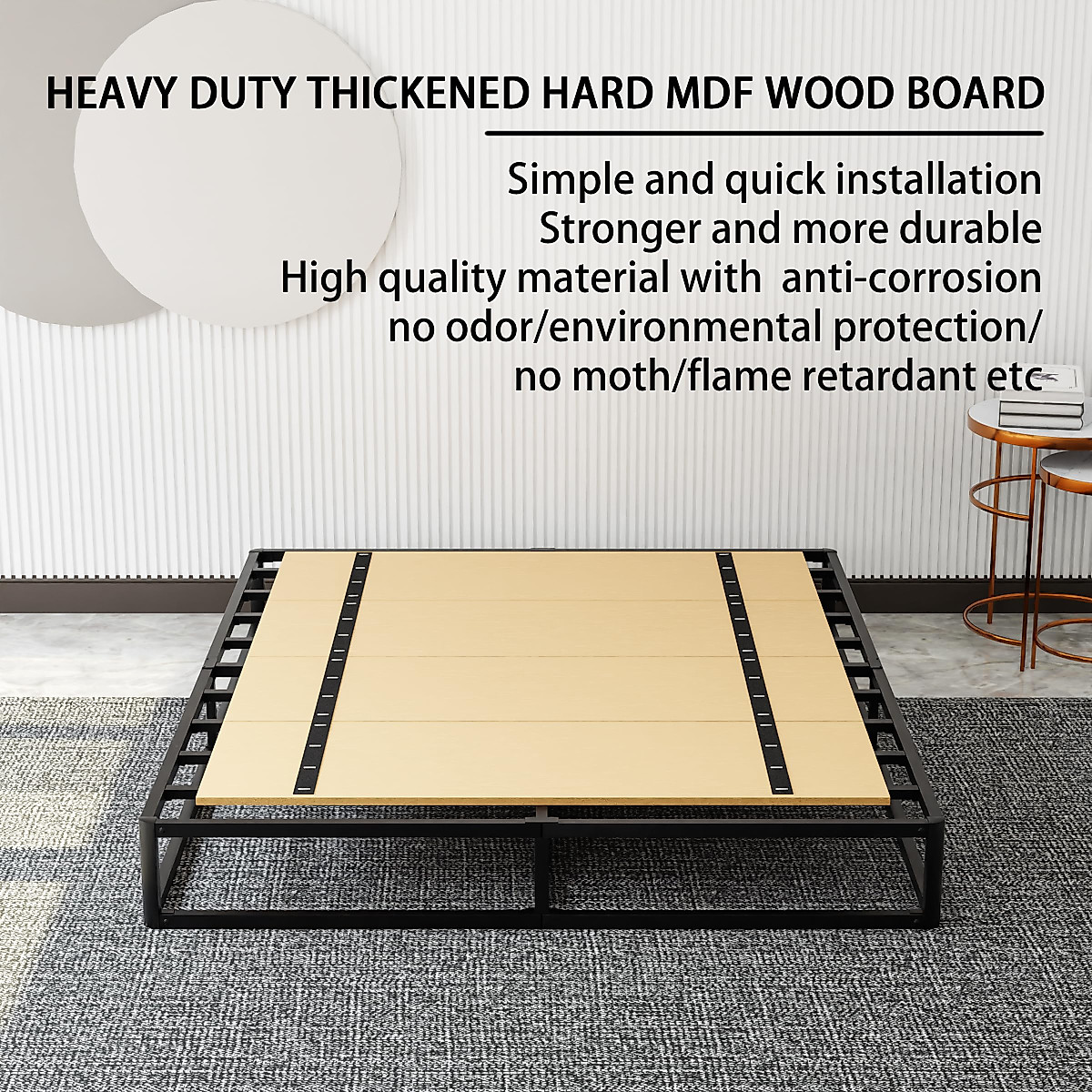 Imperius Heavy Duty Splints, Collapsible Box Spring, Bunkie Board, Bed Support Slats, Underbed, Twin (30x60)