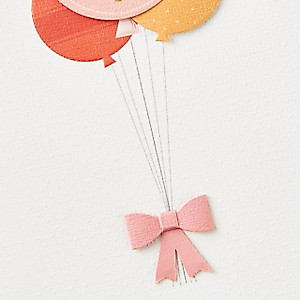Hallmark Signature Baby Shower Card for Girl (Balloons) Welcome New Baby Girl, Congratulations