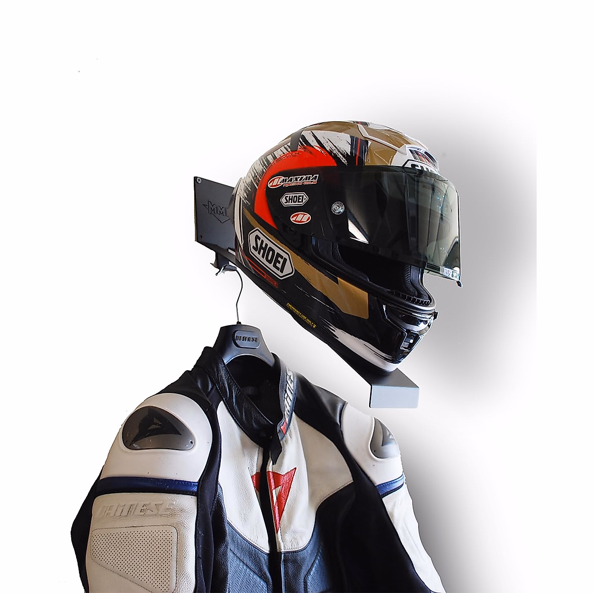 Mesa Metal Works Motorcycle Helmet Holder - Helmet Wall Mount - Helmet Rack - Helmet Display - Helmet Storage Rack - Made in USA