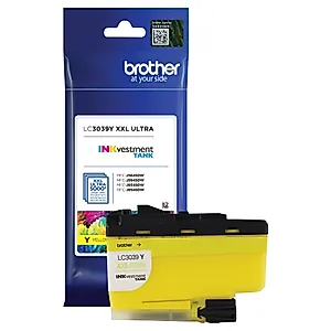 Brother Genuine LC3039Y, Single Pack Ultra High-Yield Yellow INKvestment Tank Ink Cartridge, Page Yield Up to 5,000 Pages, LC3039, Amazon Dash Replenishment Cartridge