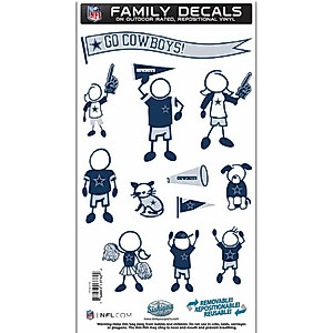 NFL Siskiyou Sports Fan Shop Dallas Cowboys Family Decal Set Medium One Size Team Color