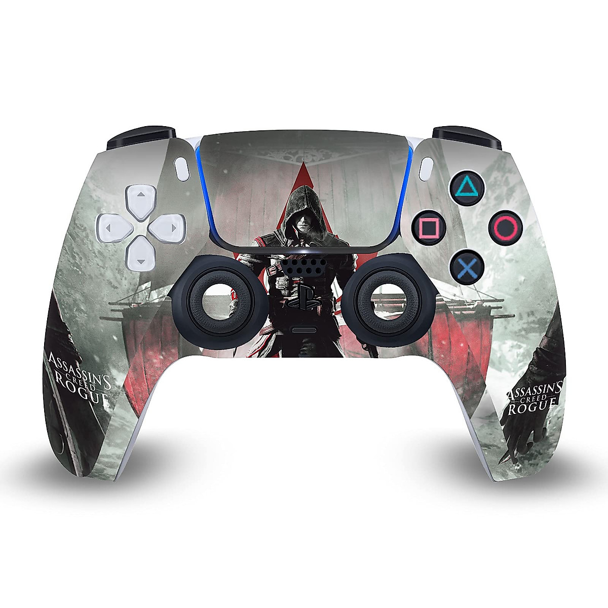 Head Case Designs Officially Licensed Assassin's Creed Game Cover Rogue Key Art Vinyl Faceplate Sticker Gaming Skin Decal Cover Compatible With Sony PlayStation 5 PS5 DualSense Controller