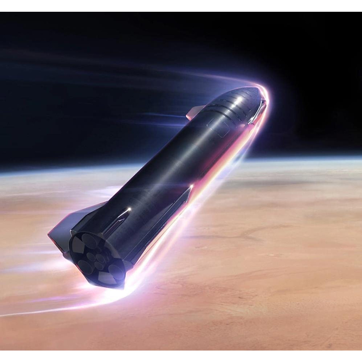 SpaceX Starship Rocket Model Super Heavy Rocket BFR Model Decoration Desktop Home Office Ornaments, 12.5 inches